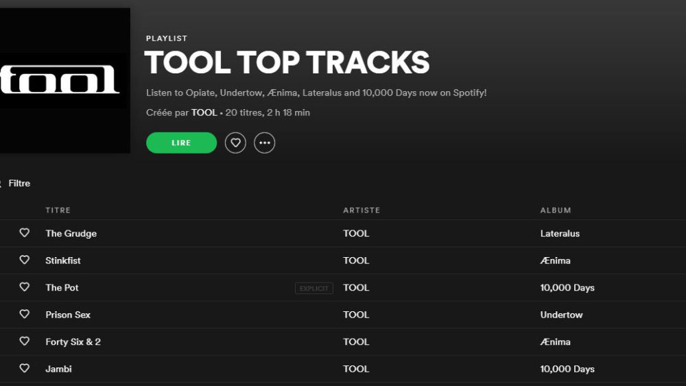 Hallelujah ! Tool est enfin disponible en streaming - Wild Rock Stories